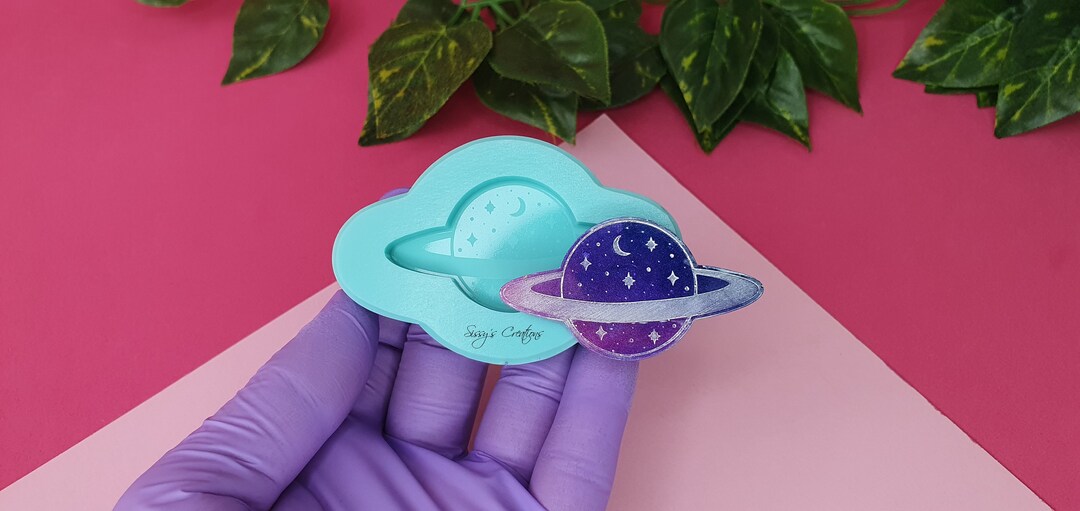 Planet Saturn Silicone Mold, 5 Cm, for Resin, Polymer Clay, Wax, Soap ...