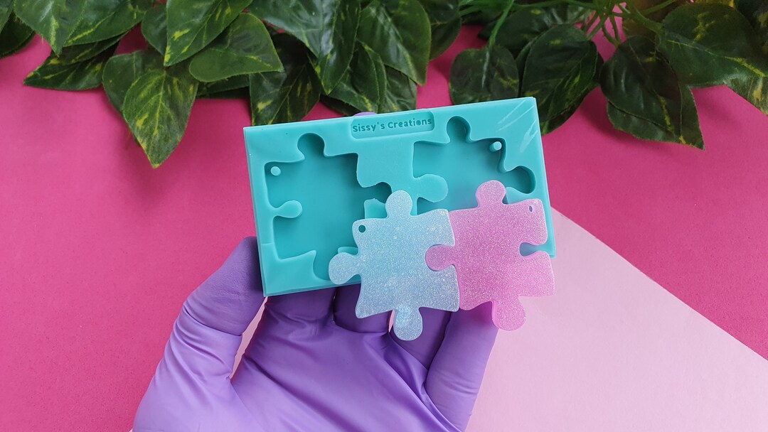 Puzzle Mold, 4 Cm, for Epoxy Resin, Polymer Clay. Wax, Soap, Plaster ...