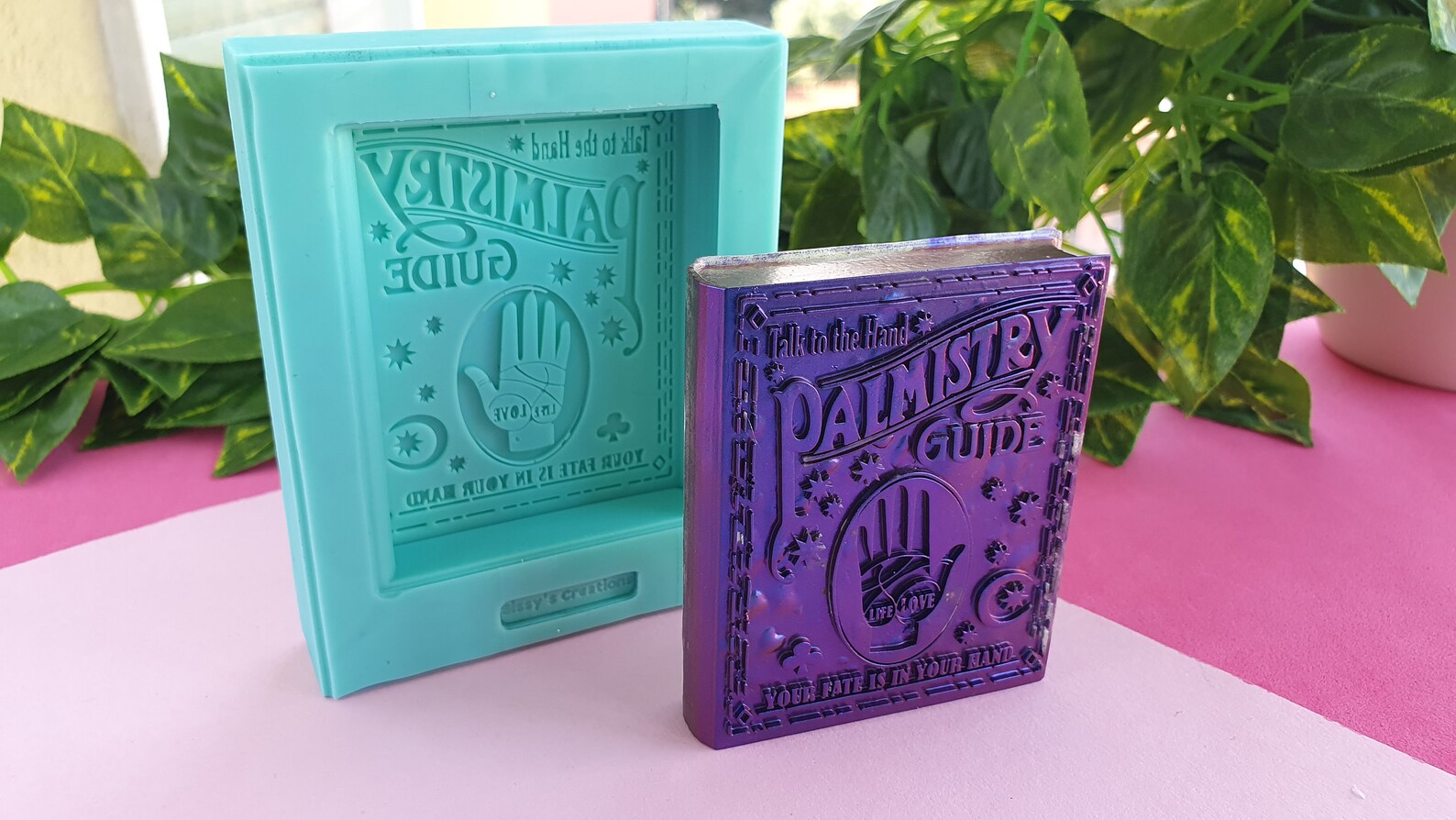 Palmistry Book 3D Mold, 7.5 Cm, for Epoxy Resin, Polymer Clay. Wax ...