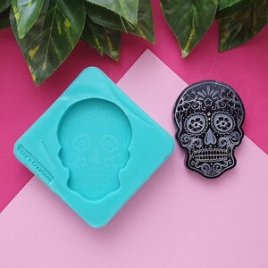 Mexican Skull Mold, Halloween, 5 Cm, for Epoxy Resin, Polymer Clay, Wax ...