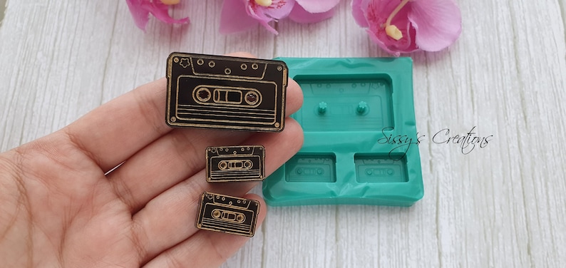 Music Cassette Mold 4 Cm for Resin and Polymer Clay | Etsy