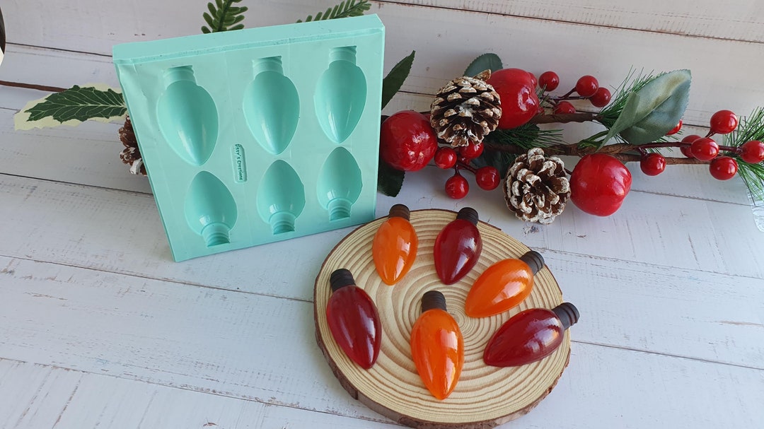 Christmas Light Bulb Silicone Mold, 6 Cm, for Epoxy Resin, Polymer Clay ...