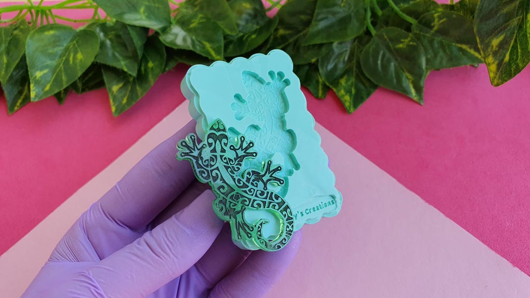 Gecko Mandala Mold, 5 Cm, for Epoxy Resin, Polymer Clay, Wax, Soap ...