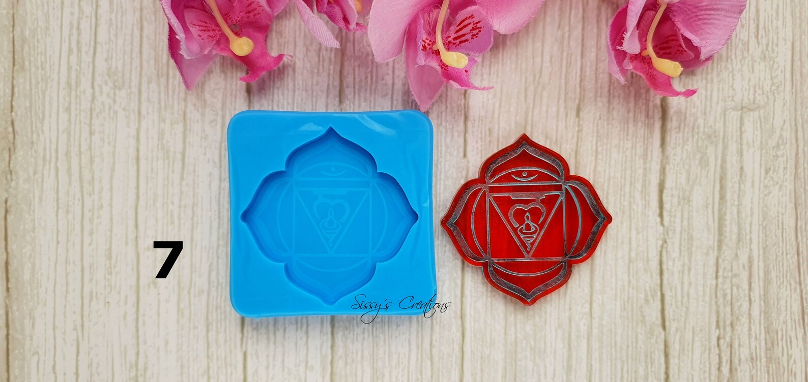 Chakra Symbols Molds, 5 Cm, for Epoxy Resin, Polymer Clay. Wax, Soap ...