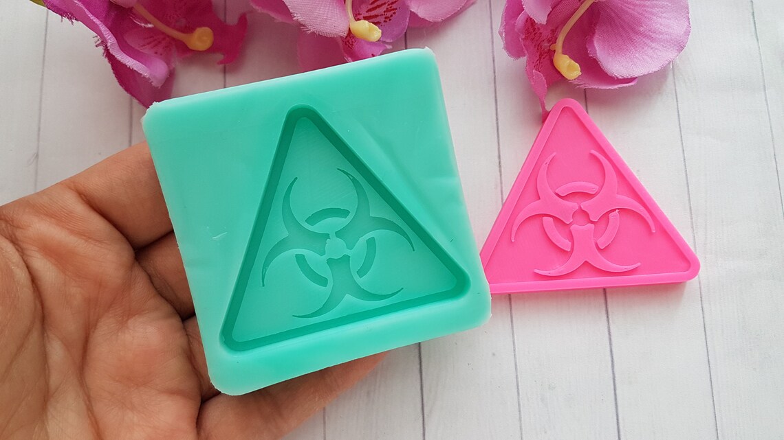 Biohazard Symbol Mold 5 cm for Resin and Polymer Clay | Etsy
