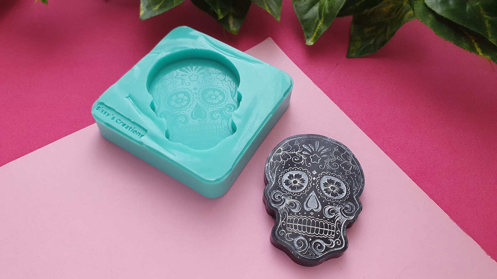 Mexican Skull Mold, Halloween, 5 Cm, for Epoxy Resin, Polymer Clay, Wax ...