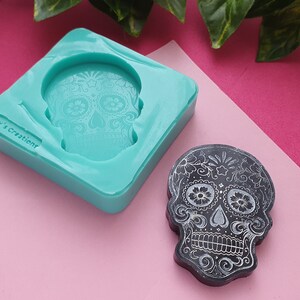 Mexican Skull Mold, Halloween, 5 Cm, for Epoxy Resin, Polymer Clay, Wax ...
