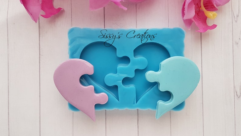 Heart Puzzle Mold, 6 Cm, for Resin and Polymer Clay - Etsy