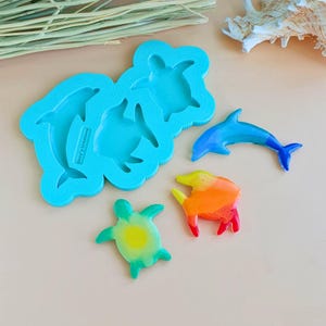 Sea Animals Silicone Mold for Ocean Glossy Resin Art and Summer ...