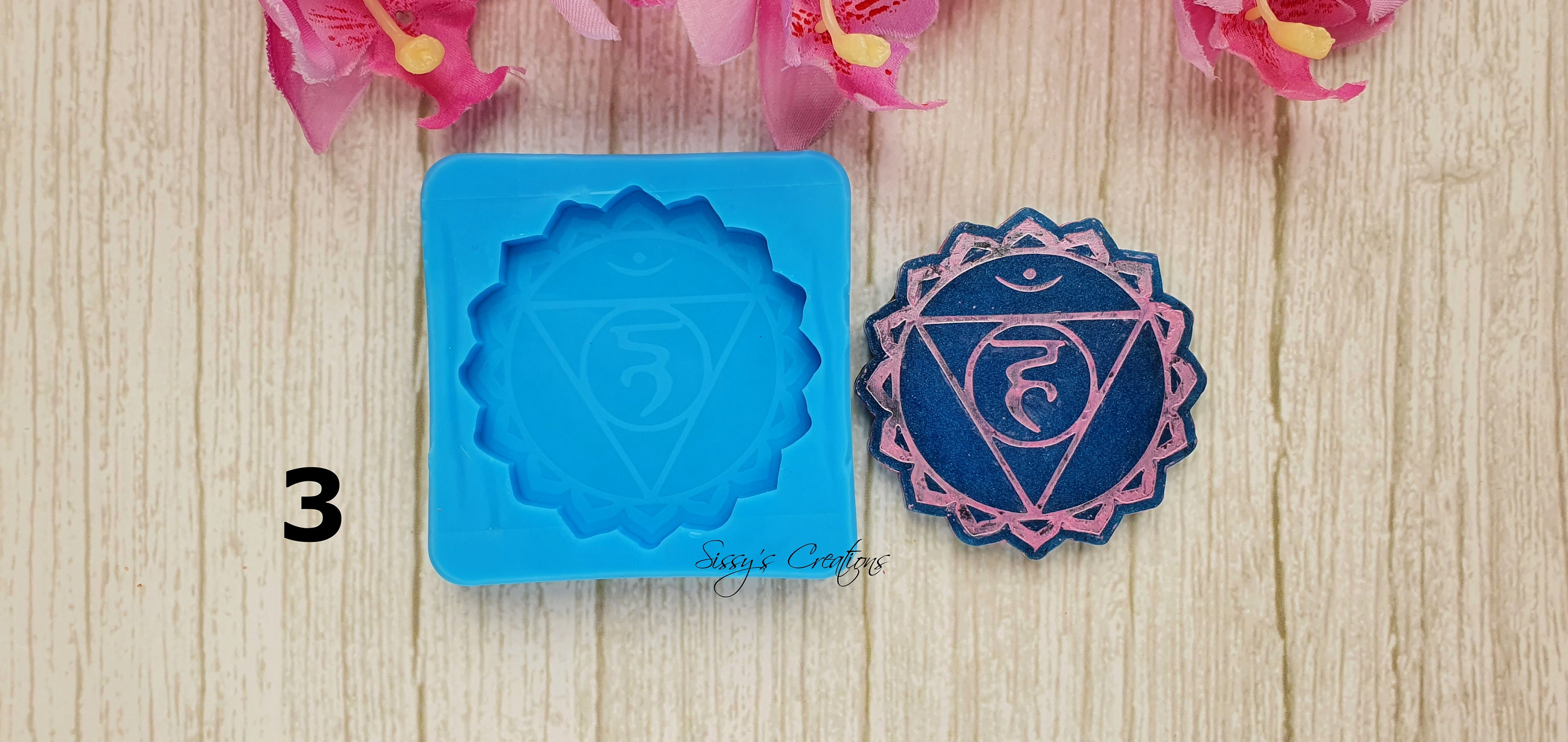 Chakra Symbols Molds, 5 Cm, for Epoxy Resin, Polymer Clay. Wax, Soap ...