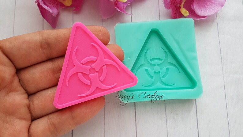 Biohazard Symbol Mold 5 Cm for Resin and Polymer Clay | Etsy