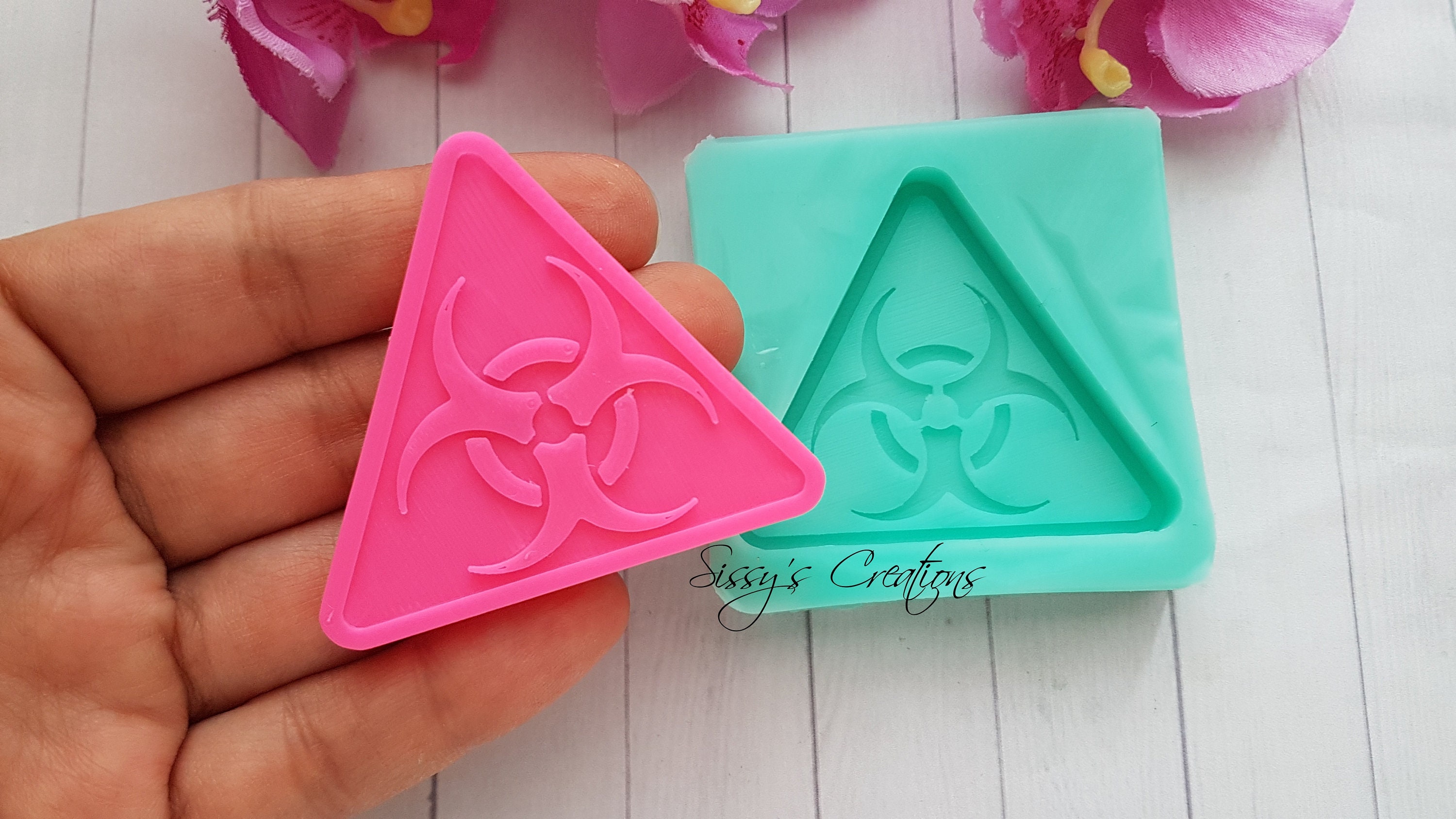 Biohazard Symbol Mold 5 Cm for Resin and Polymer Clay | Etsy