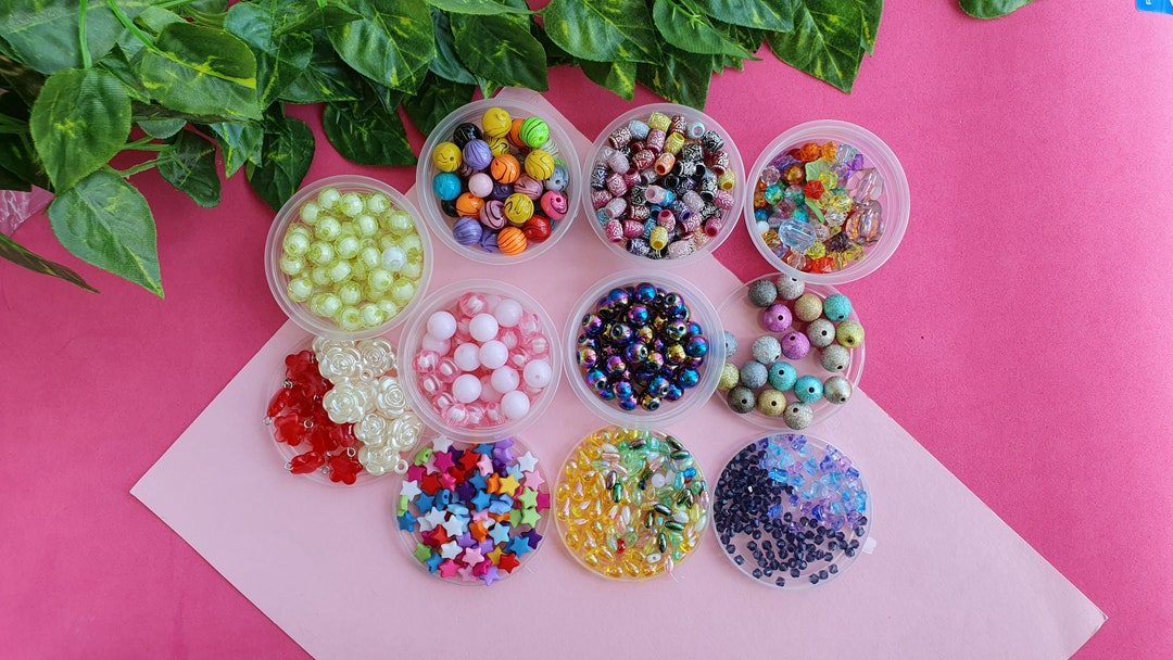 Acrylic Bead Mix, Bracelet Diy Kit, Acrylic Bead Confetti, Bead Soup ...
