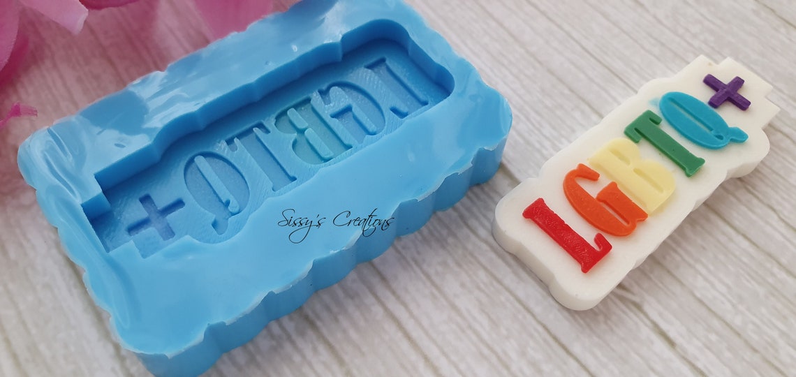 LGBTQ Mold 6 cm for Resin and Polymer Clay | Etsy