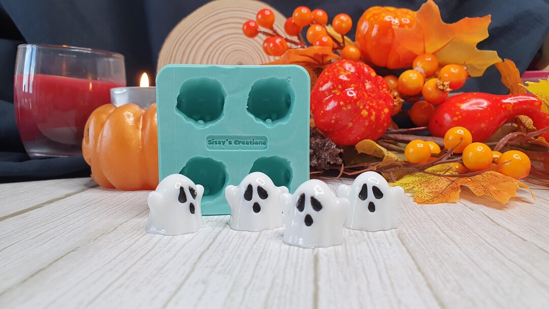 4 Pcs Ghost 3D Mold, 2 Cm, for Epoxy Resin, Polymer Clay. Wax, Soap ...
