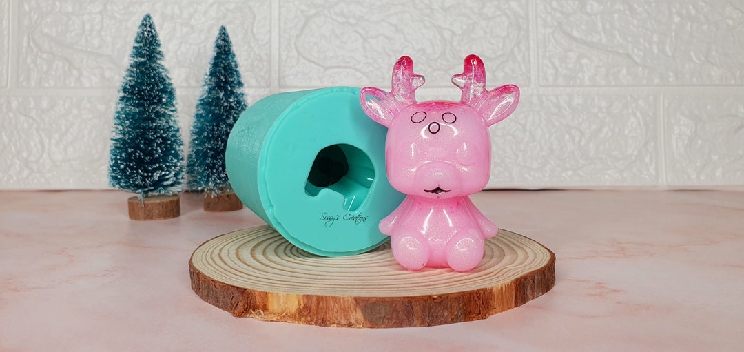 Christmas Reindeer Mold 3D 8 Cm for Resin Polymer Clay - Etsy UK