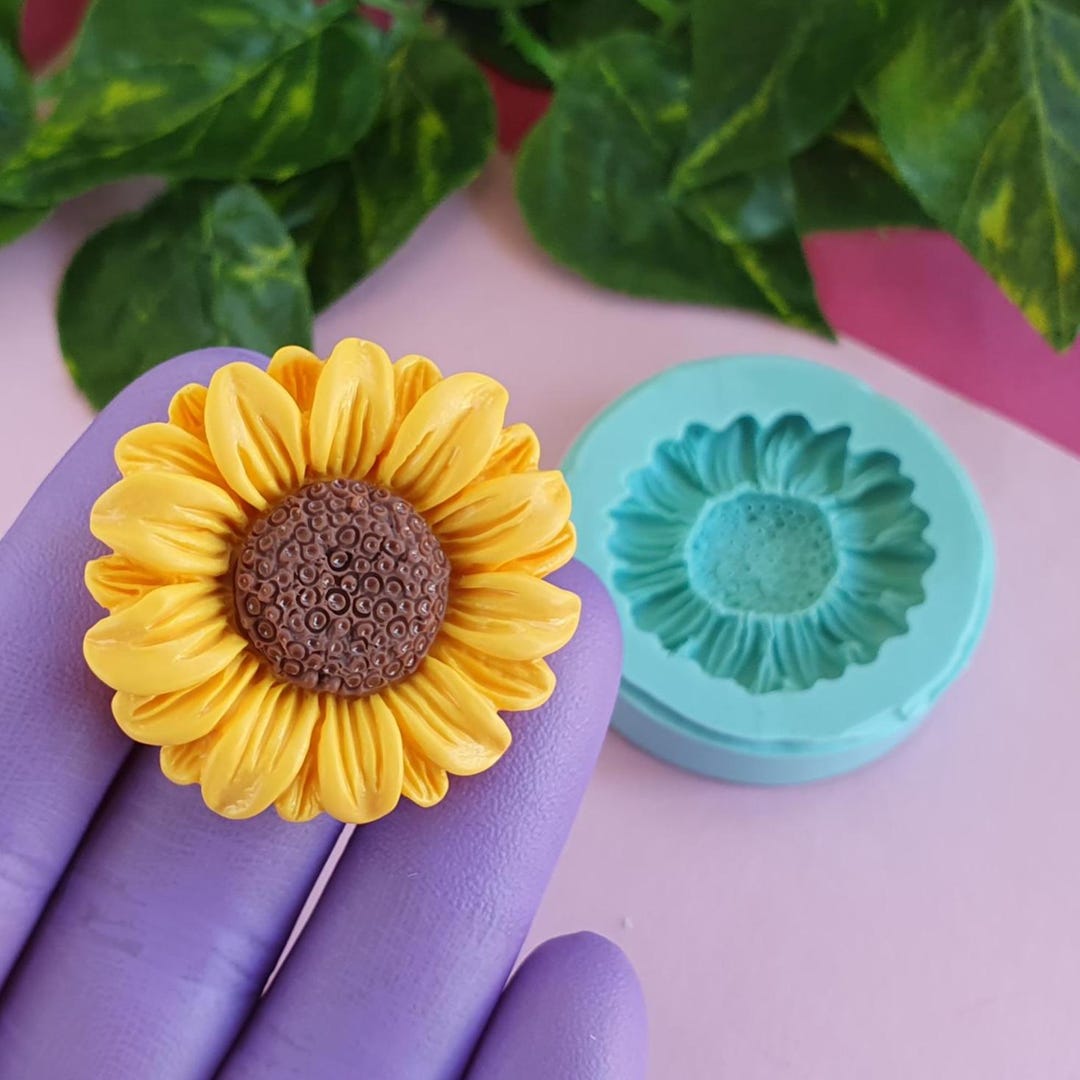 Sunflower Mold, 4 Cm, for Epoxy Resin, Polymer Clay, Wax, Soap, Plaster ...
