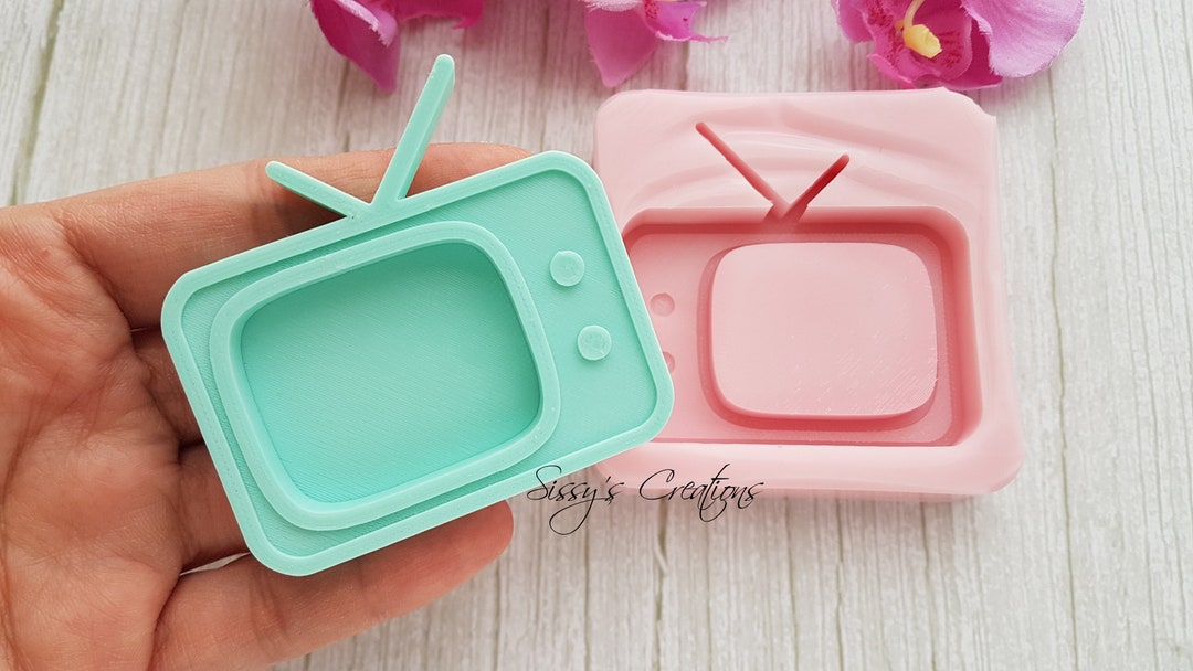 Television TV Shaker Mold, 6 Cm, for Epoxy Resin, Polymer Clay, Soap ...