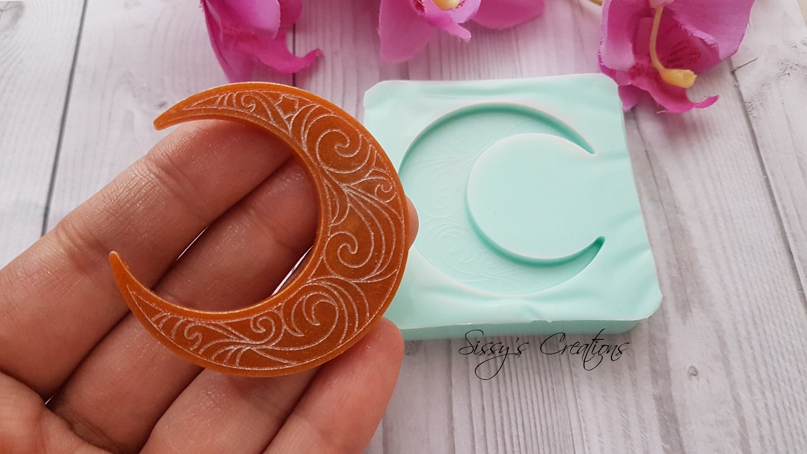 Moon Molds 5 cm for Resin and Polymer Clay | Etsy