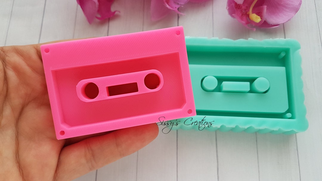 Cassette Tape Shaker Mold, 7 Cm, for Epoxy Resin, Polymer Clay, Wax ...