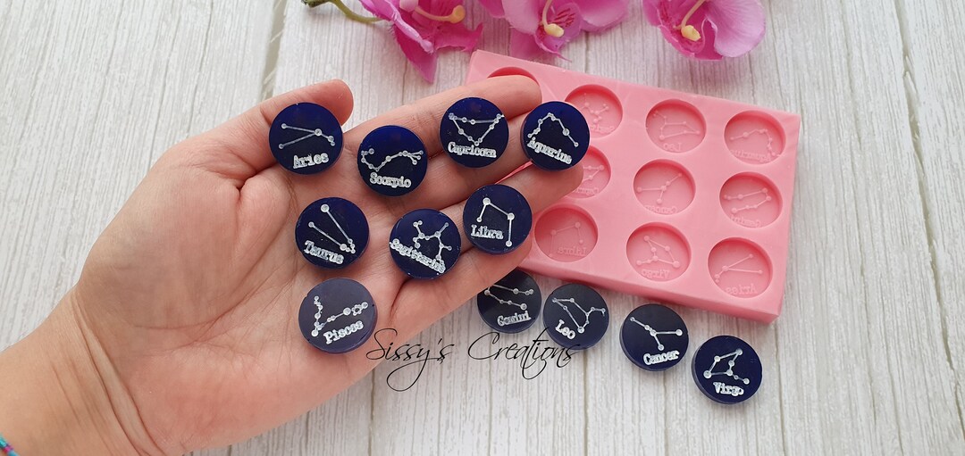 Zodiac Signs Mold, 2 Cm, for Resin and Polymer Clay - Etsy