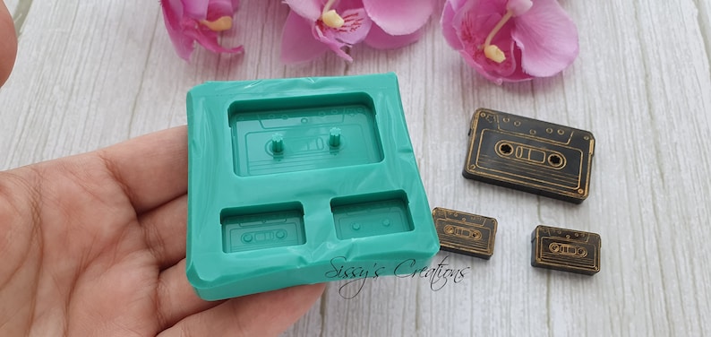 Music Cassette Mold 4 Cm for Resin and Polymer Clay | Etsy
