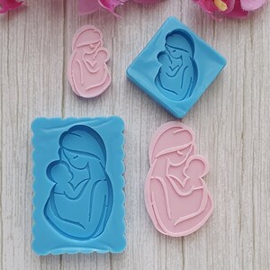 Mom and Baby Mold, Mother's Day, 4 / 6 Cm, for Resin and Polymer Clay ...