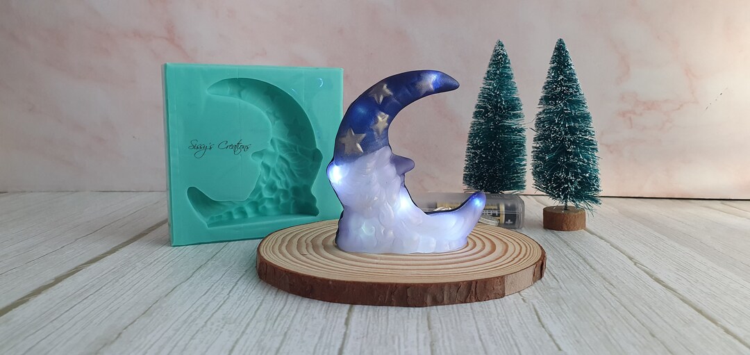 Moon Mold 3D, 8 Cm, for Resin, Polymer Clay, Wax, Soap, Plaster... - Etsy