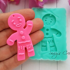 Christmas Gingerbread Man Mold, 5 Cm, for Resin and Polymer Clay - Etsy