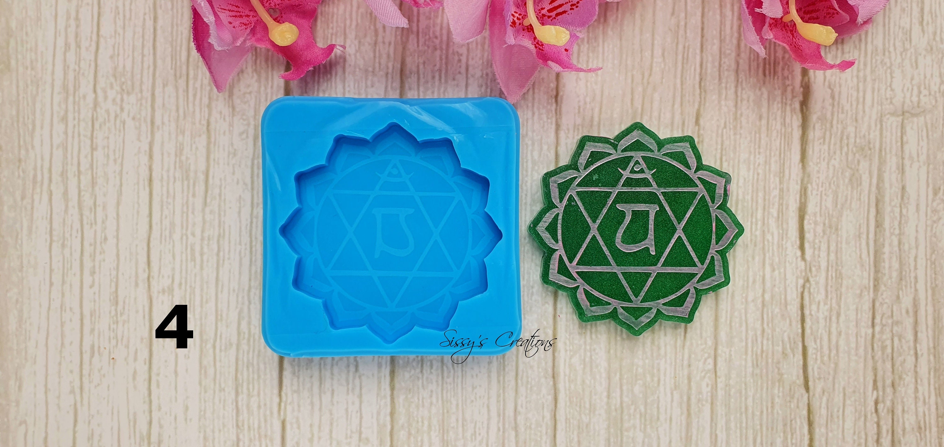 Chakra Symbols Molds, 5 Cm, for Epoxy Resin, Polymer Clay. Wax, Soap ...