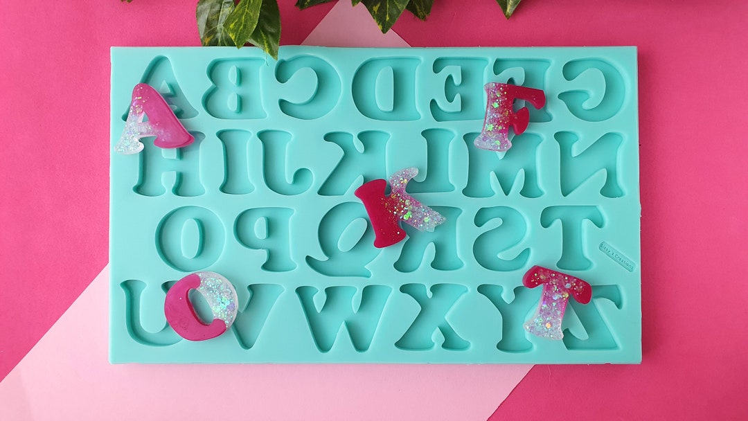 26 Alphabet Letters Mold, 4 Cm, for Epoxy Resin, Polymer Clay, Wax ...