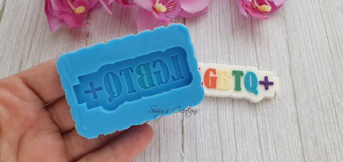 LGBTQ Mold 6 cm for Resin and Polymer Clay | Etsy