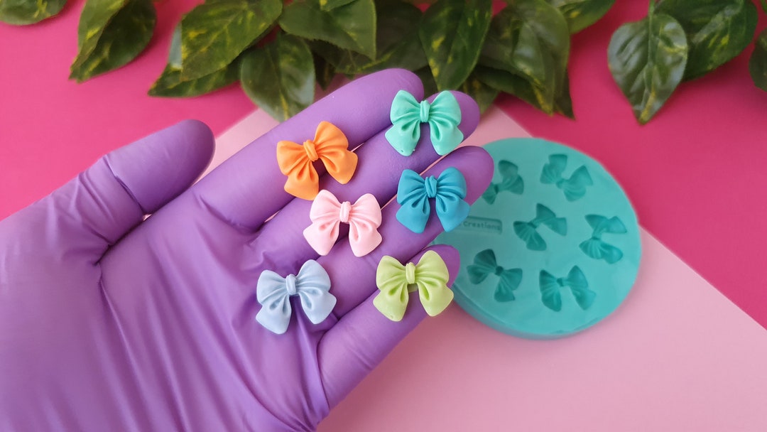 Little Bows Mold, 2 Cm, 6 Pcs, for Resin, Polymer Clay, Wax, Soap ...