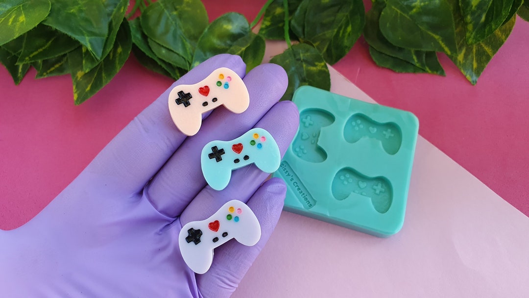 3 Pcs Controller Gamepad Mold, 3 Cm, for Epoxy Resin, Polymer Clay. Wax ...