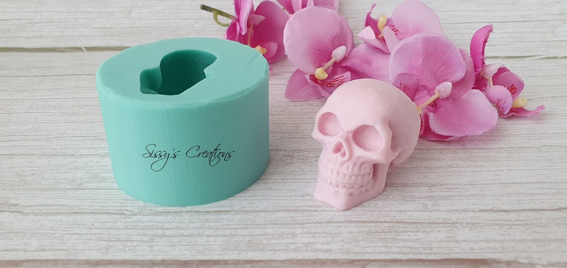 Skull 3D Mold 5 cm for Resin and Polymer Clay | Etsy