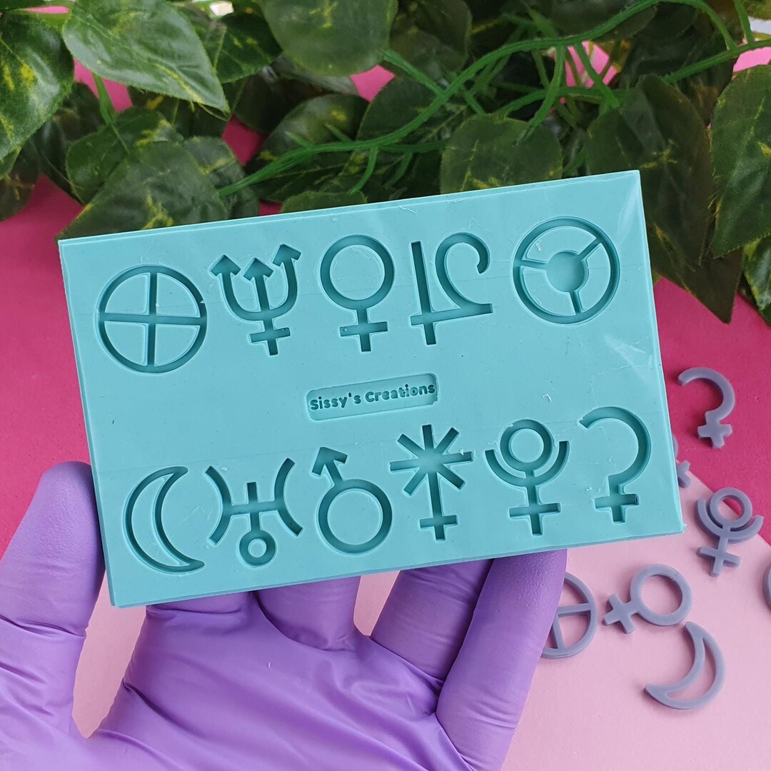 Planet Symbols Mold 3D, 2 Cm, for Resin, Polymer Clay, Wax, Soap ...