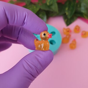 6 Little Ducks Mold 3D, 2 Cm, for Resin, Polymer Clay, Wax, Soap ...