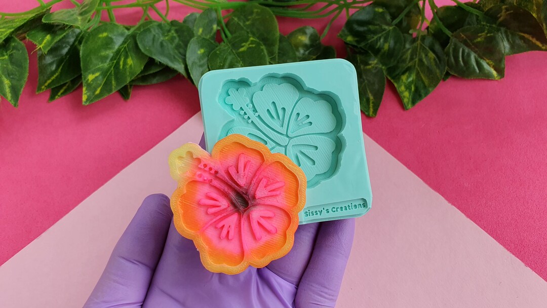 Hawaiian Flower Mold 3D, Hibiscus, 5 Cm, for Epoxy Resin, Polymer Clay ...