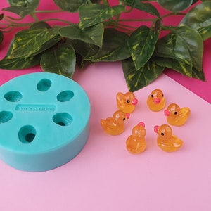 6 Little Ducks Mold 3D, 2 Cm, for Resin, Polymer Clay, Wax, Soap ...