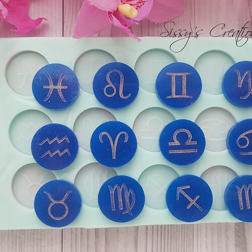 Zodiac Signs Mold 2 Cm For Resin And Polymer Clay Etsy