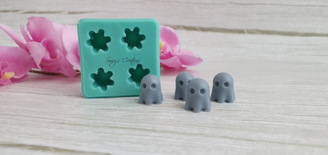 4 Pcs Ghost Mold, 1.5 Cm, for Resin, Polymer Clay, Wax, Soap, Plaster ...
