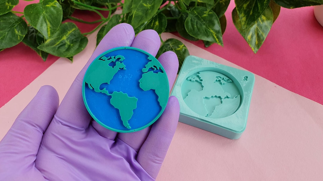 Planet Earth Mold, 5 Cm, for Epoxy Resin, Polymer Clay. Wax, Soap ...