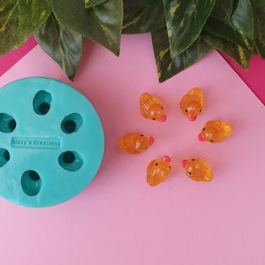 6 Little Ducks Mold 3D, 2 Cm, for Resin, Polymer Clay, Wax, Soap ...