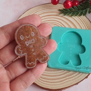 Gingerbread Man Christmas Mold, 5 Cm, for Epoxy Resin, Polymer Clay ...