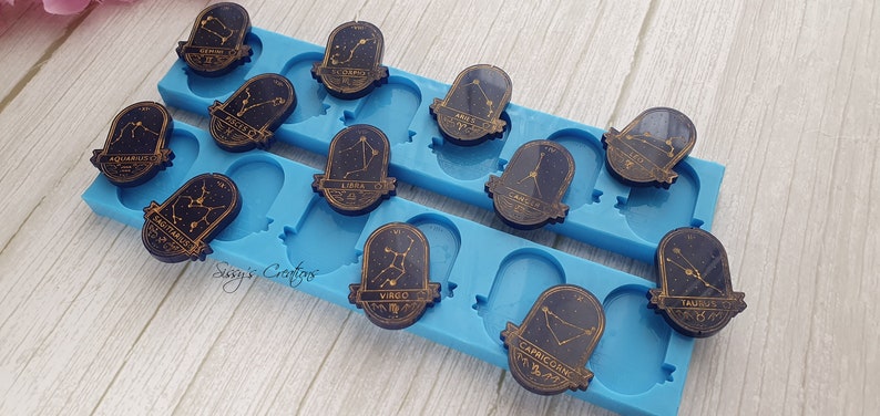 Zodiac Signs Mold 5 Cm For Resin And Polymer Clay Etsy