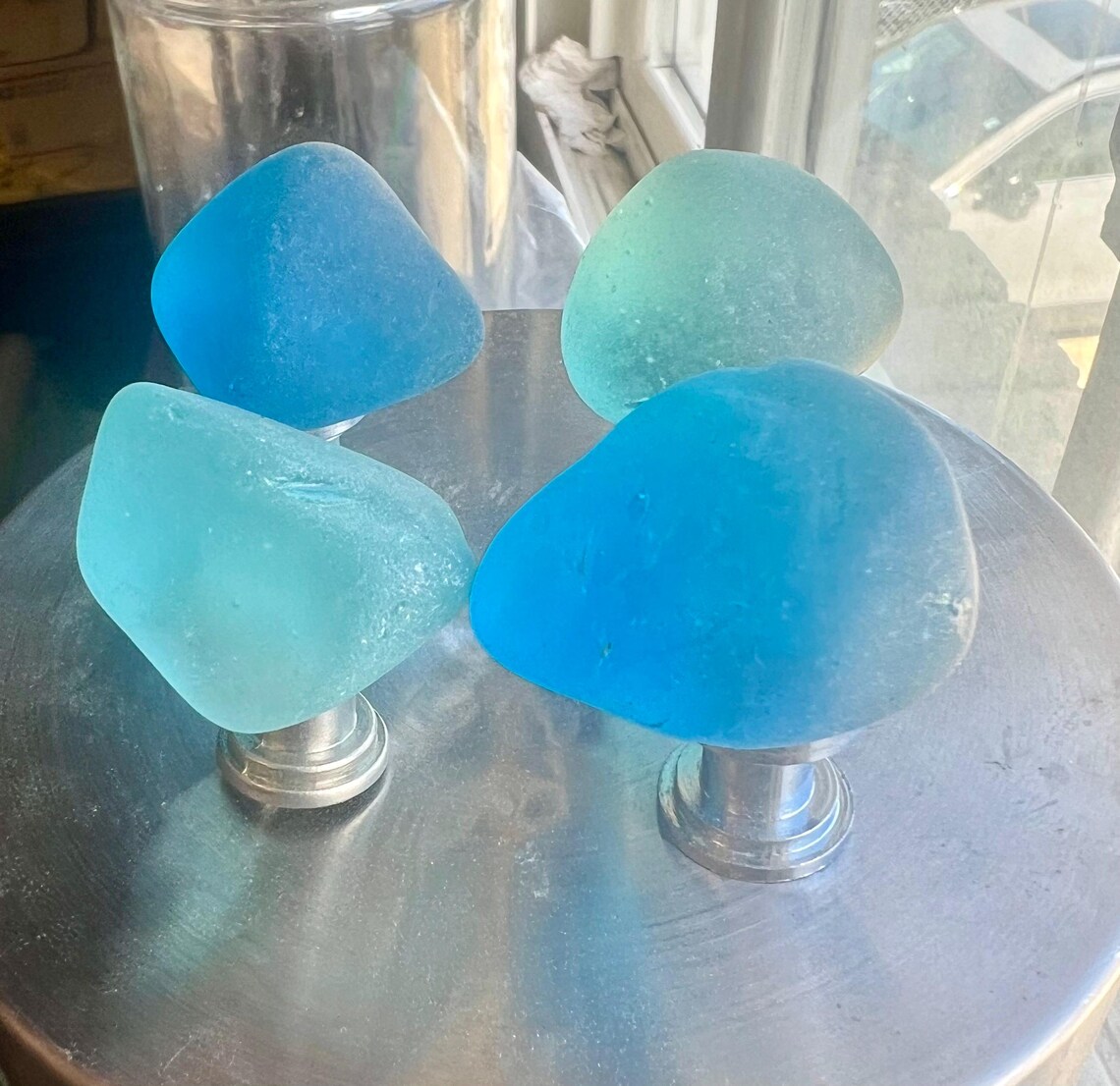 Sea Glass Knobs, Nautical Knobs, Beach House Decor, Nautical Decor - Etsy