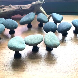 Beach Stone Nautical Knobs, Beachy Cabinet Knobs, Nautical Coastal Decor, Beach Rock Knobs ...