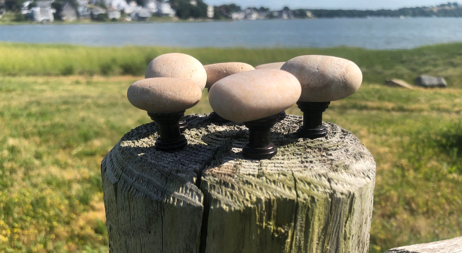 Beach Stone Nautical Knobs Beachy Cabinet Knobs Nautical - Etsy