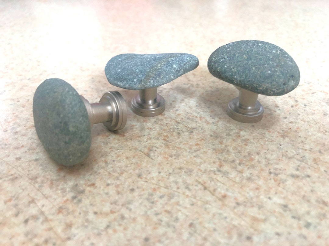 Beach Stone Knobs Nautical Knobs Cabinet Rock Knobs Stone - Etsy