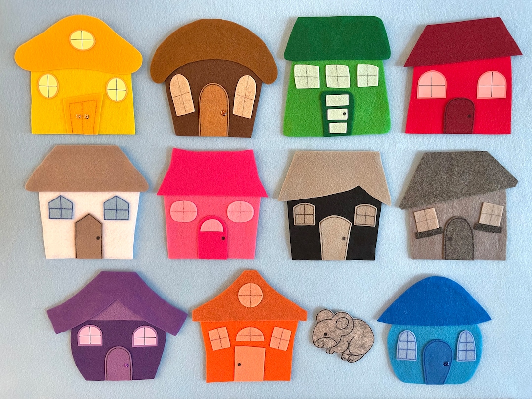 Mouse Hide and Seek Felt Board Set: Learning Colors Story - Etsy